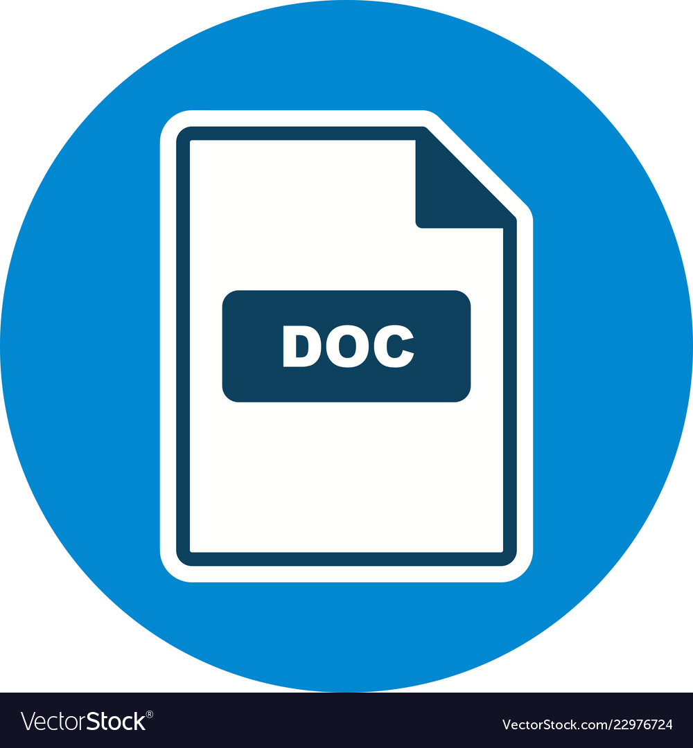 Doc icon Royalty Free Vector Image - VectorStock