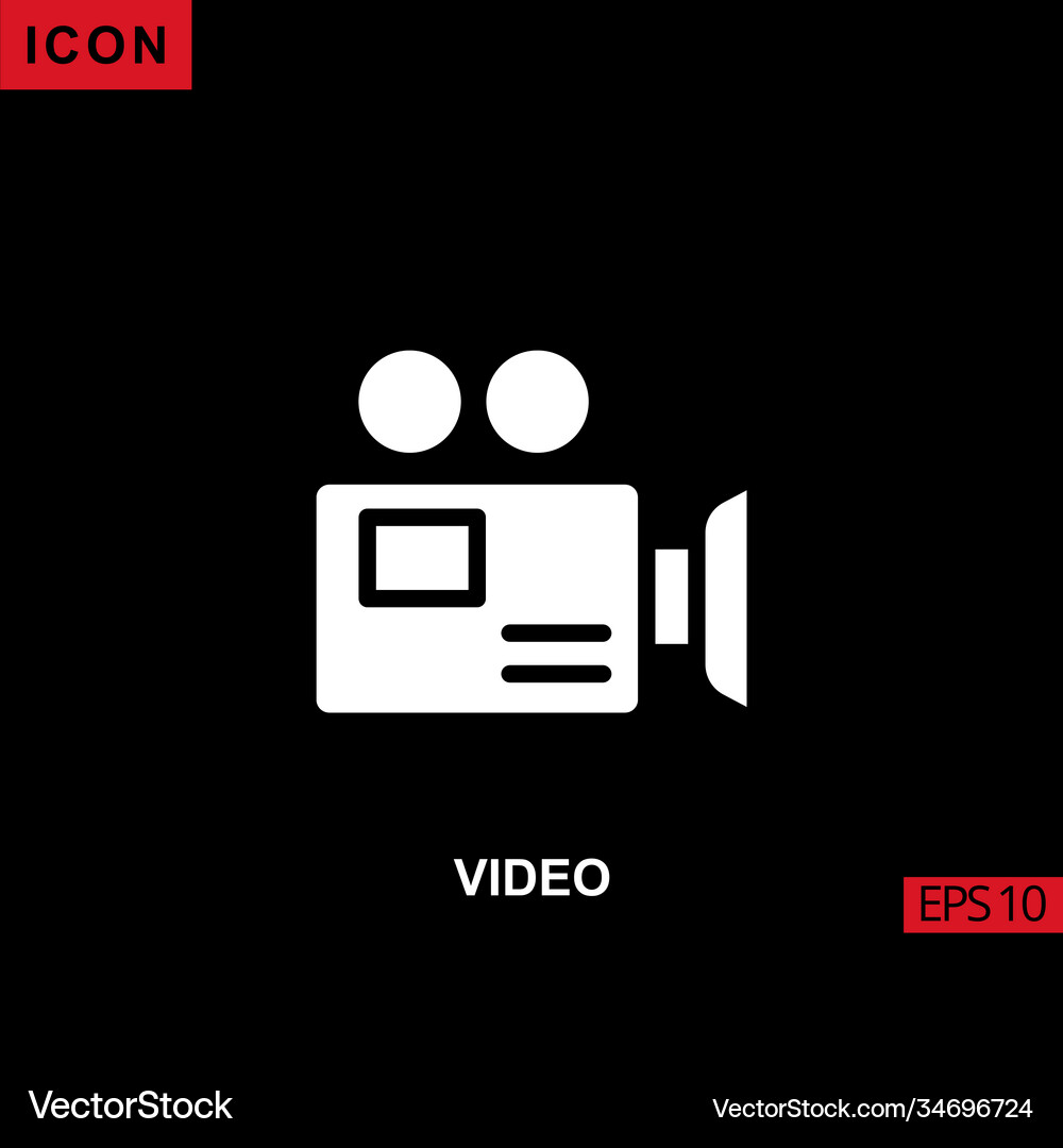 Icon video Royalty Free Vector Image - VectorStock