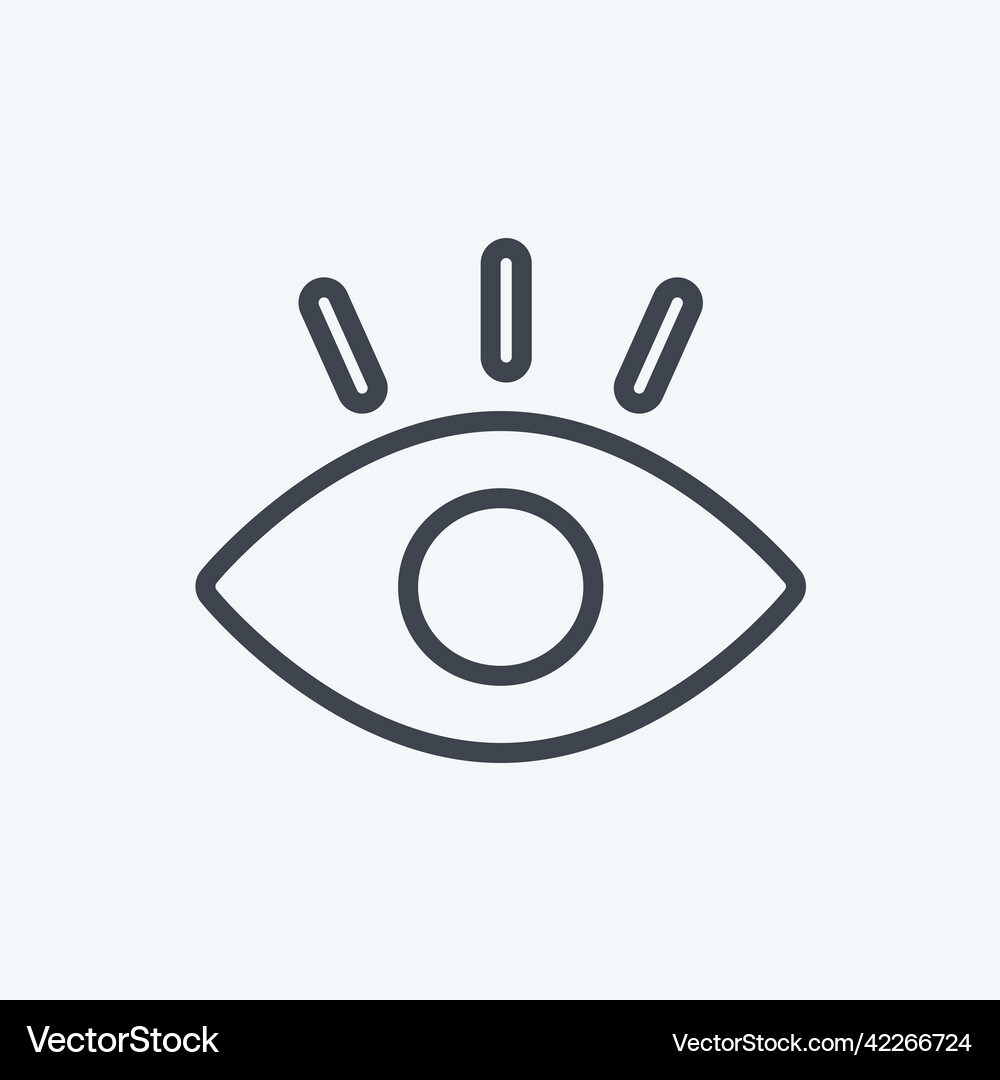 Icon vision suitable for education symbol line Vector Image