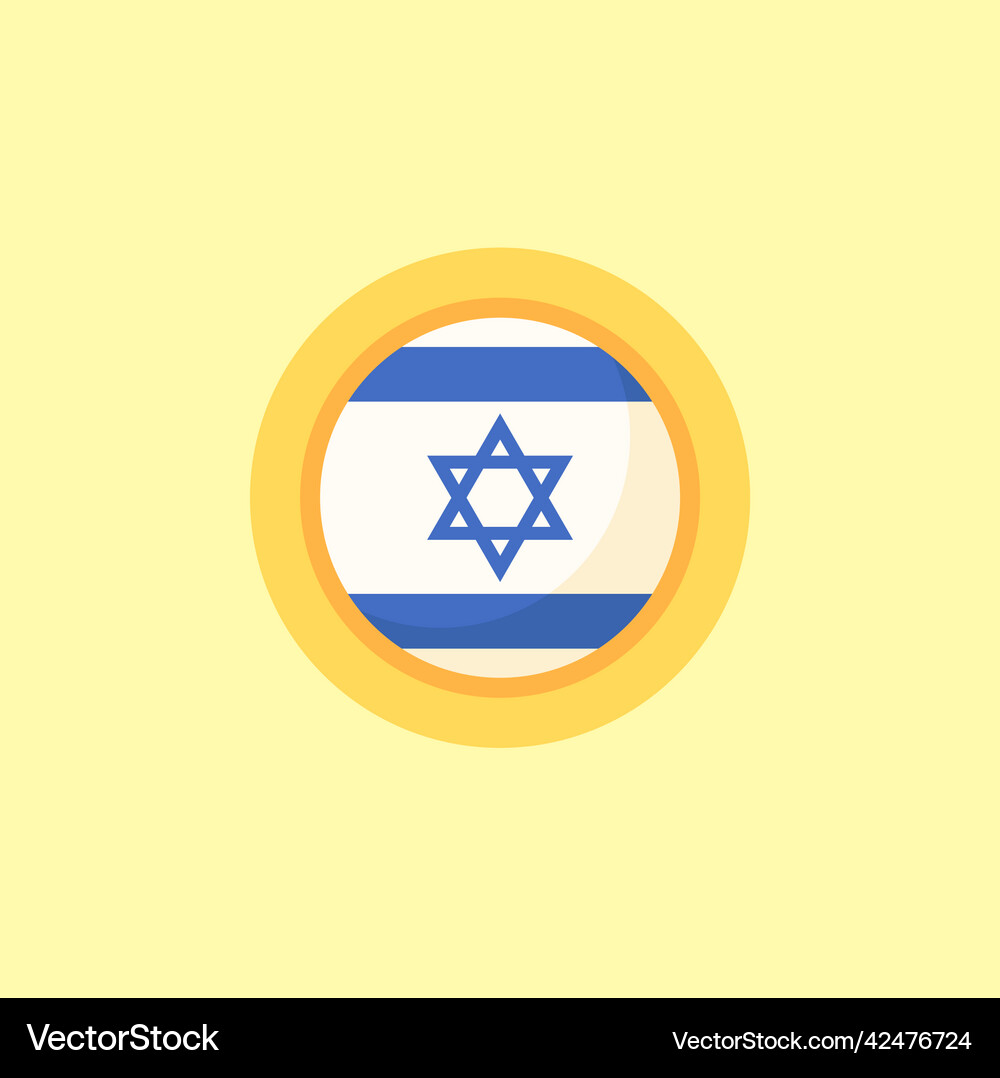 Israel - circular flag Royalty Free Vector Image