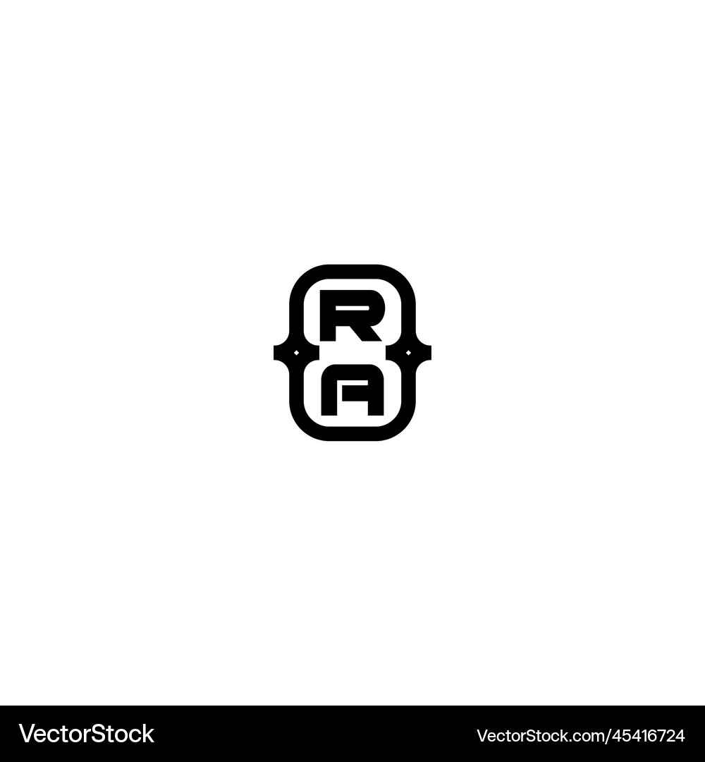 Ra line bold concept logo initial – Royalty-Free Vector | VectorStock