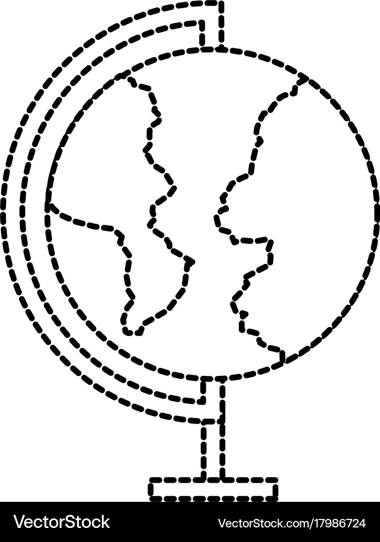 School globe world map geography study Royalty Free Vector