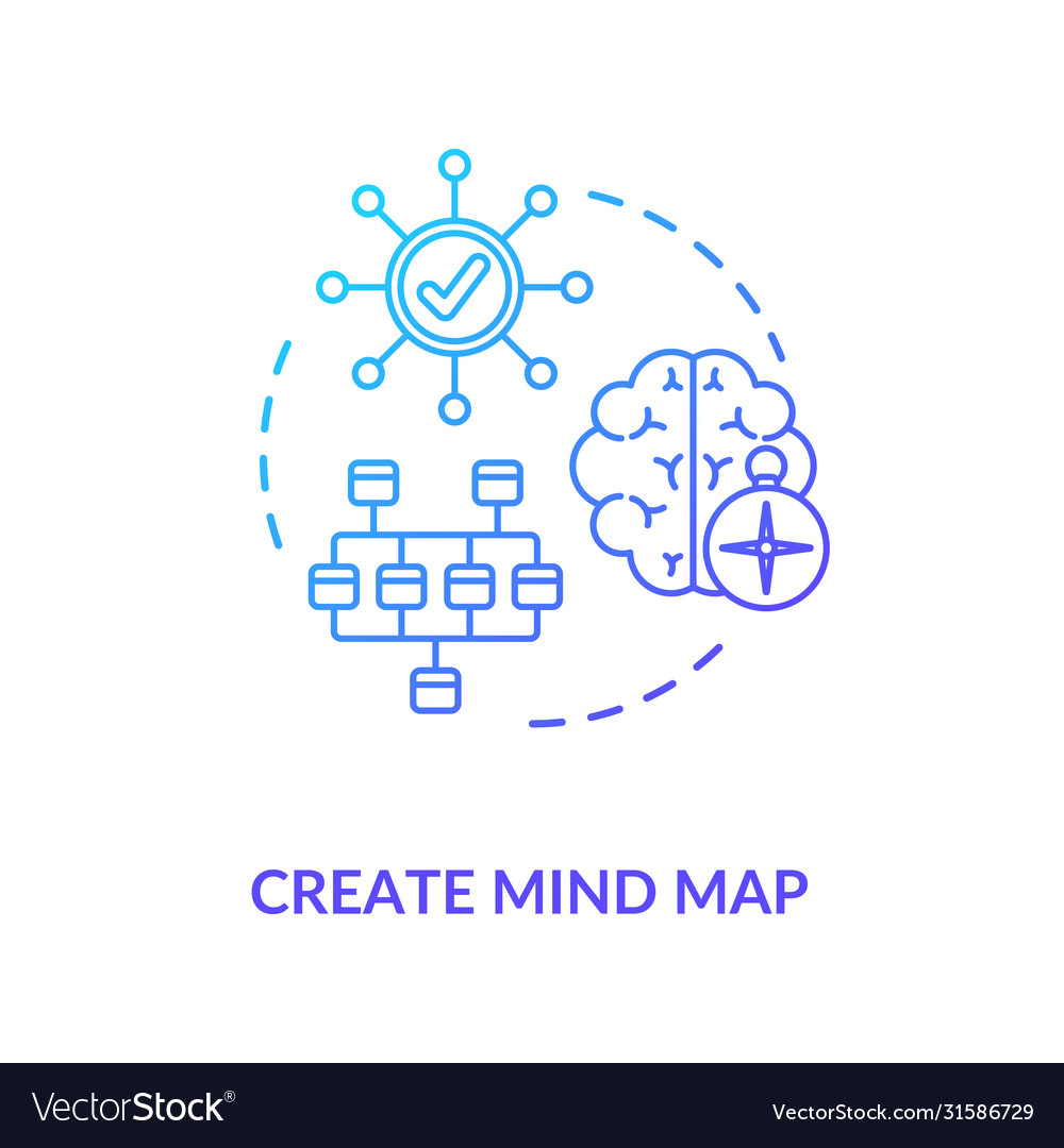 Create mind map concept icon Royalty Free Vector Image