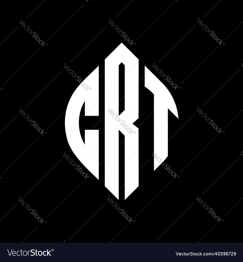 Crt circle letter logo design Royalty Free Vector Image