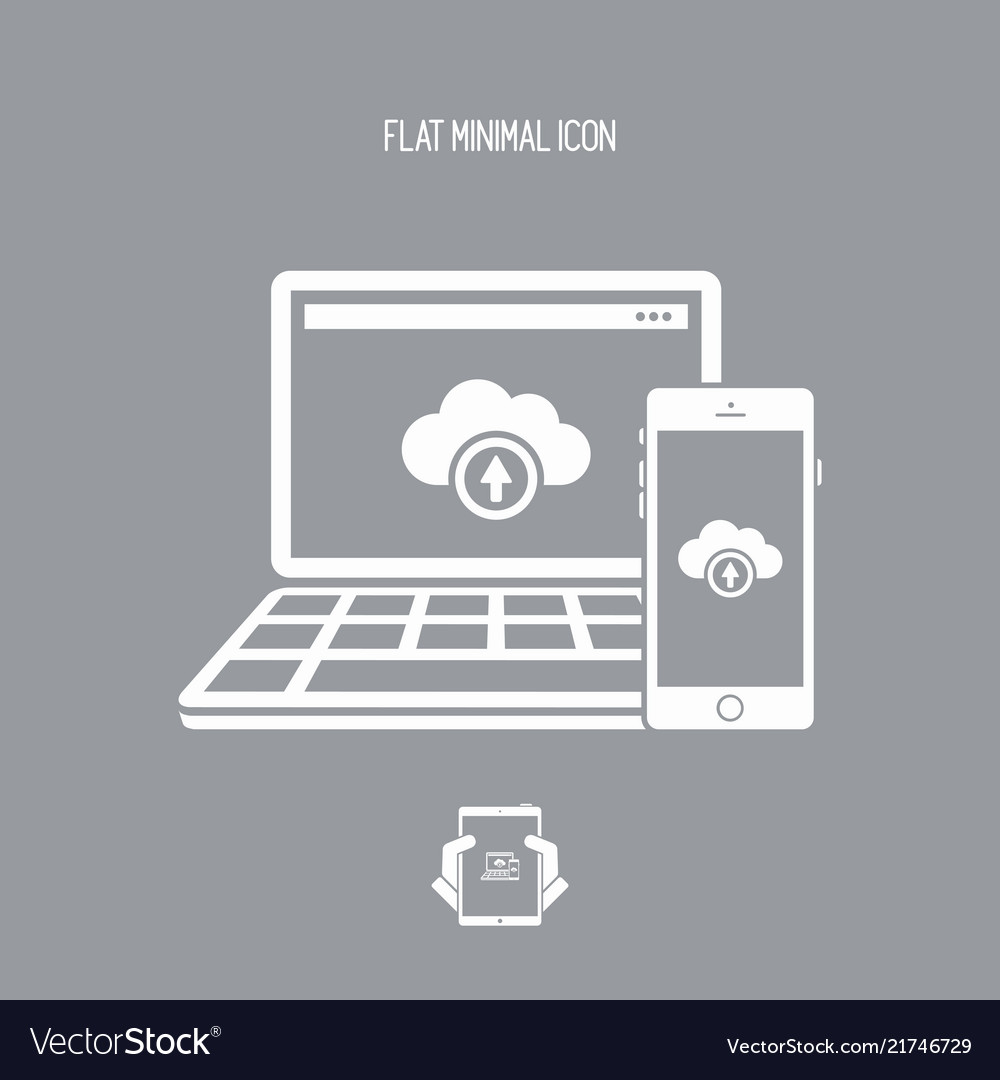Multi devices cloud icon Royalty Free Vector Image