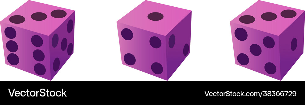 Pink dice Royalty Free Vector Image - VectorStock