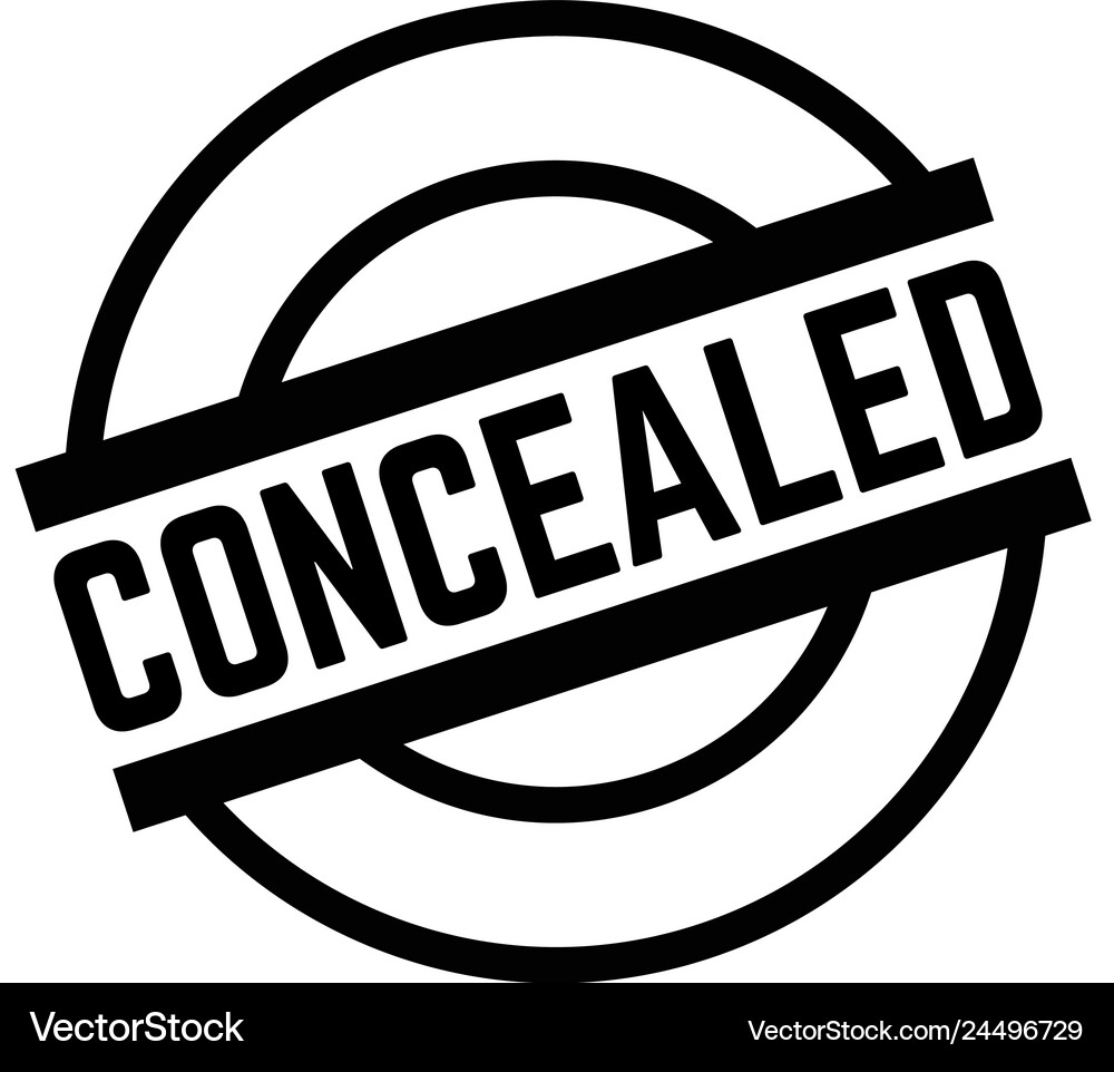 Print concealed stamp on white Royalty Free Vector Image