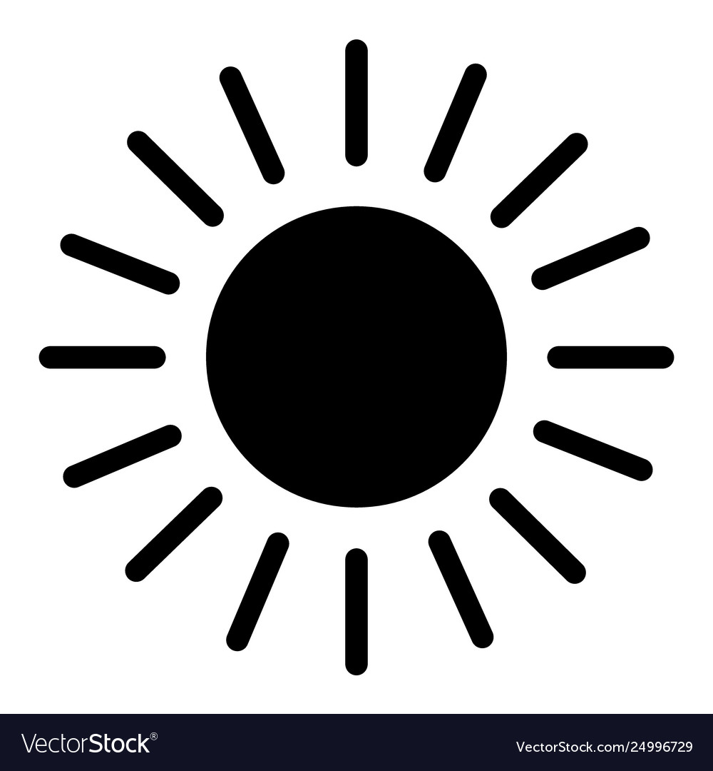 Sun solid icon shining Royalty Free Vector Image