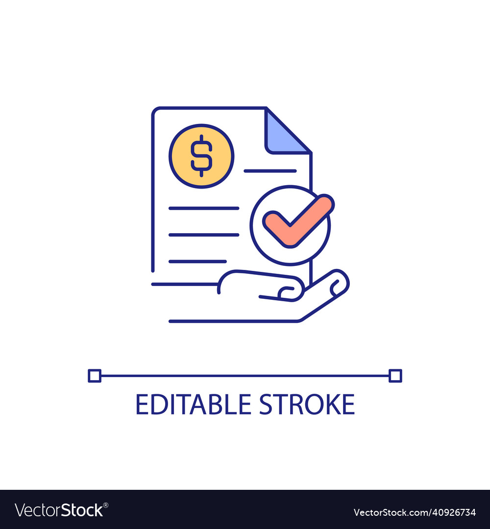 Approved payment rgb color icon Royalty Free Vector Image Approved payment rgb color icon Royalty Free Vector Image