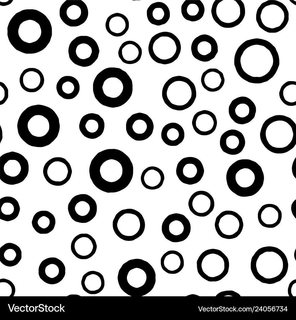 Black Circle Seamless Pattern Royalty Free Vector Image