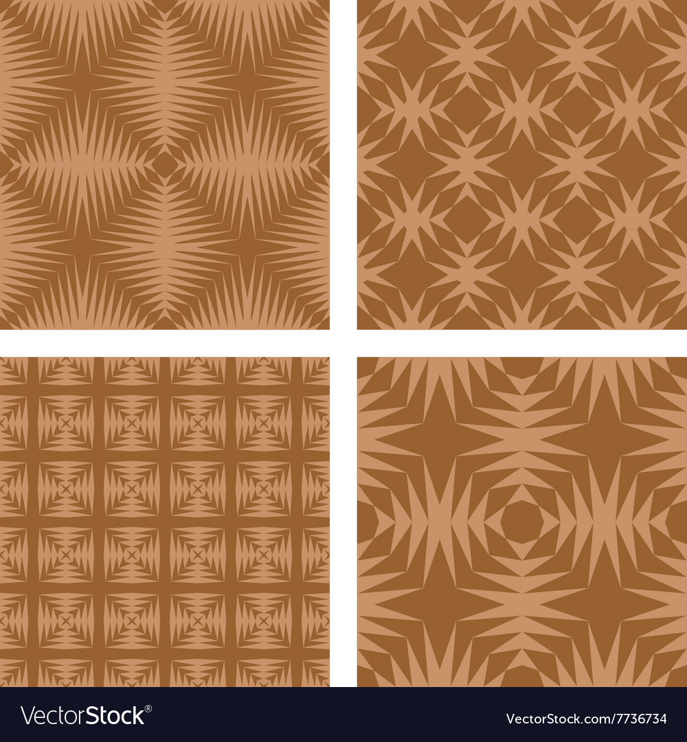 Brown seamless pattern background set Royalty Free Vector