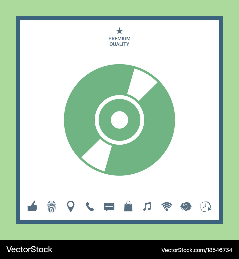 Cd dvd symbol icon Royalty Free Vector Image - VectorStock