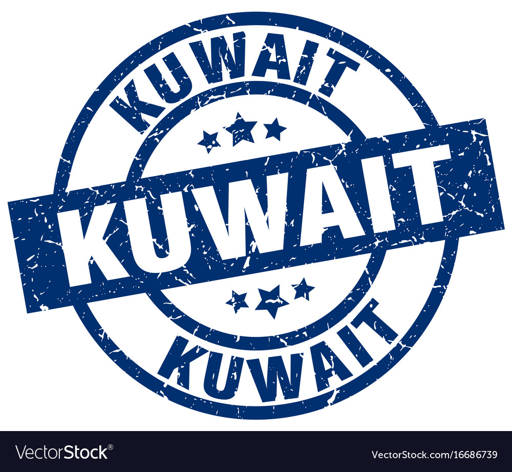 Kuwait blue round grunge stamp Royalty Free Vector Image Kuwait blue round grunge stamp Royalty Free Vector Image