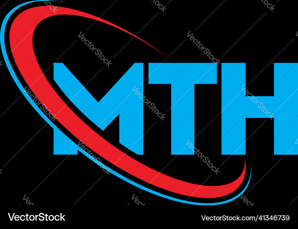 Mth logo letter design Royalty Free Vector Image
