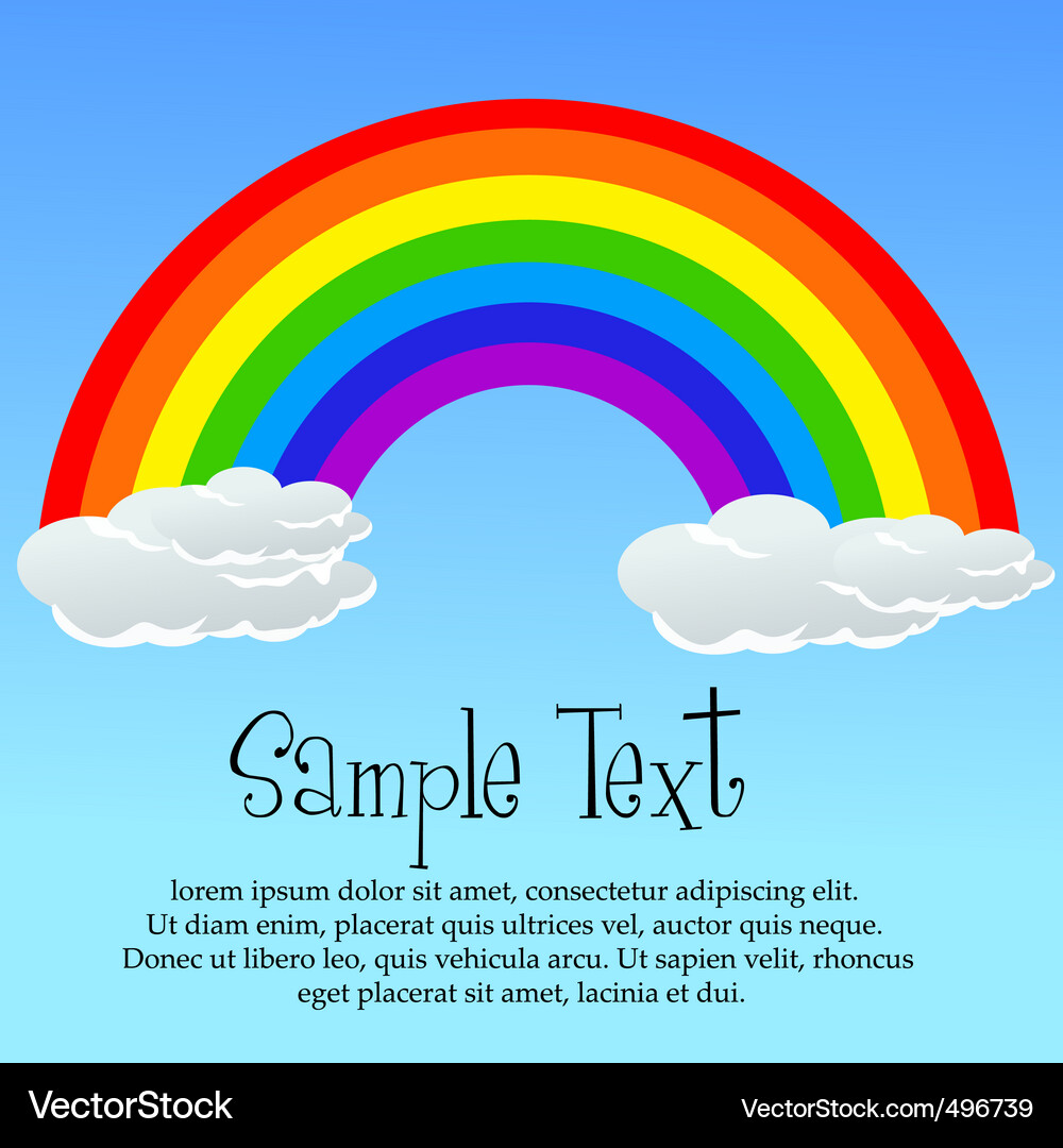 Rainbow card Royalty Free Vector Image - VectorStock
