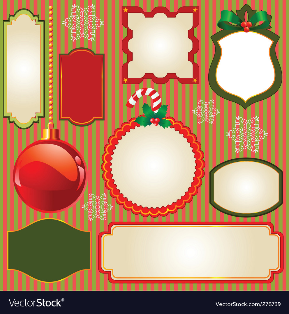 Set of christmas frames Royalty Free Vector Image