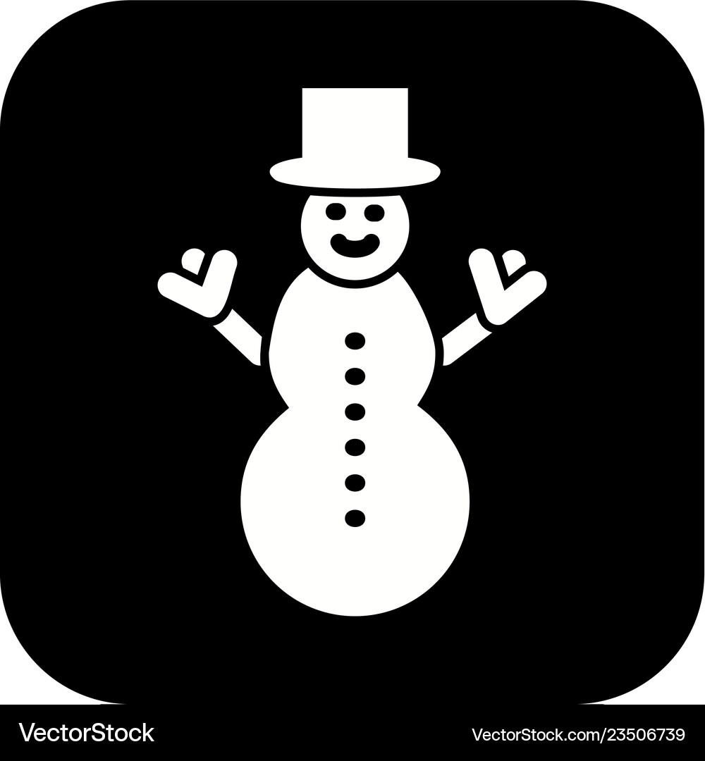 Snowman icon Royalty Free Vector Image - VectorStock