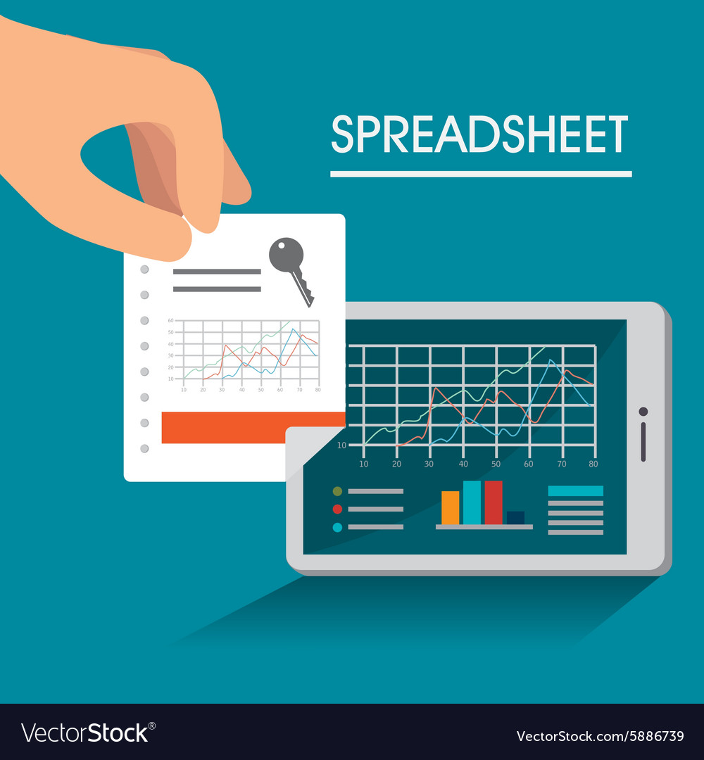 Spreadsheet design Royalty Free Vector Image - VectorStock