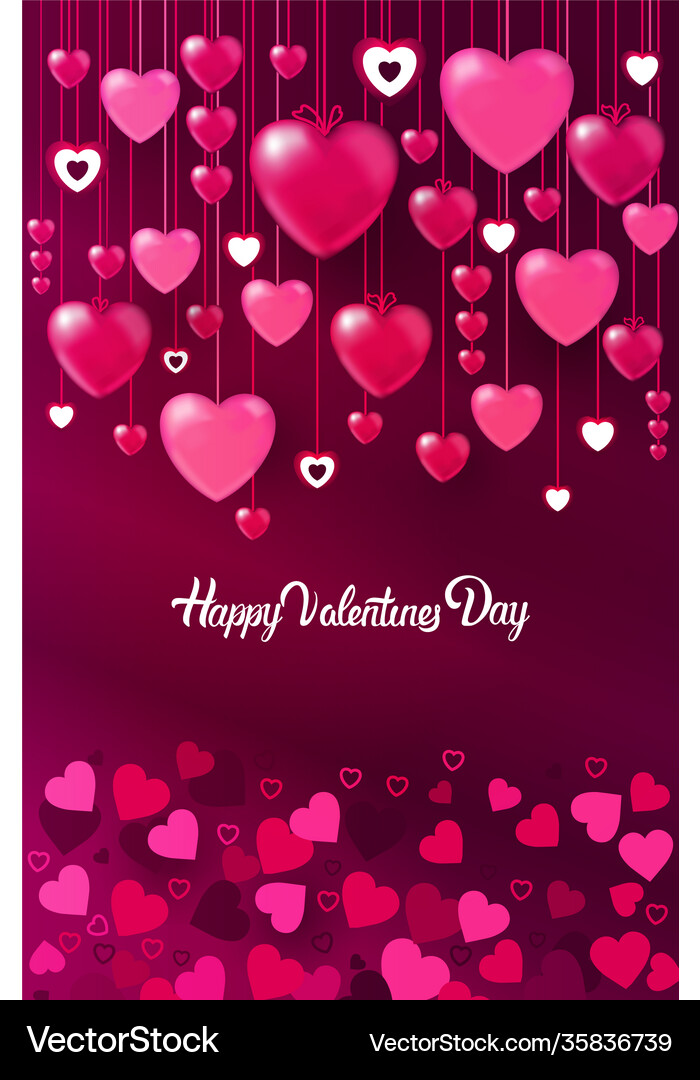 Valentines day celebration love banner flyer Vector Image