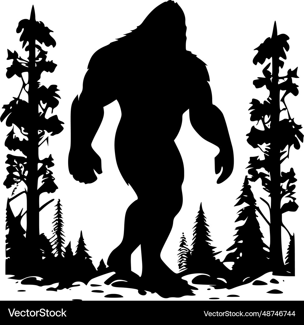 Bigfoot - minimalist and simple silhouette Vector Image