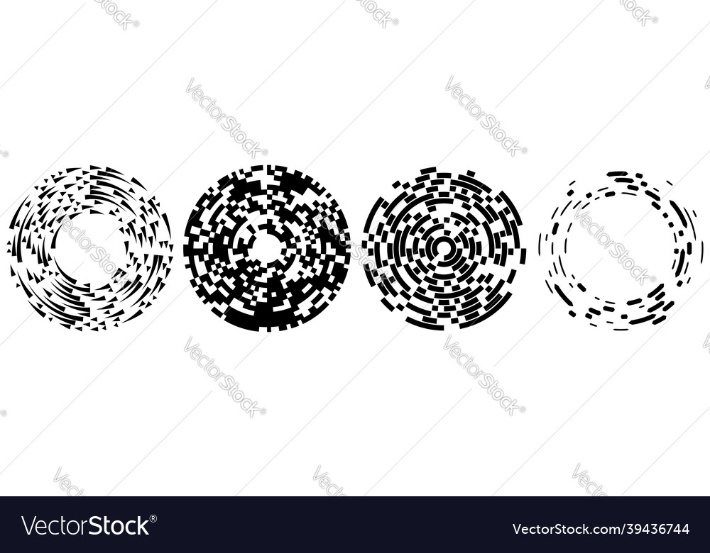 Circular concentric segmented circles rings Vector Image Circular concentric segmented circles rings Vector Image