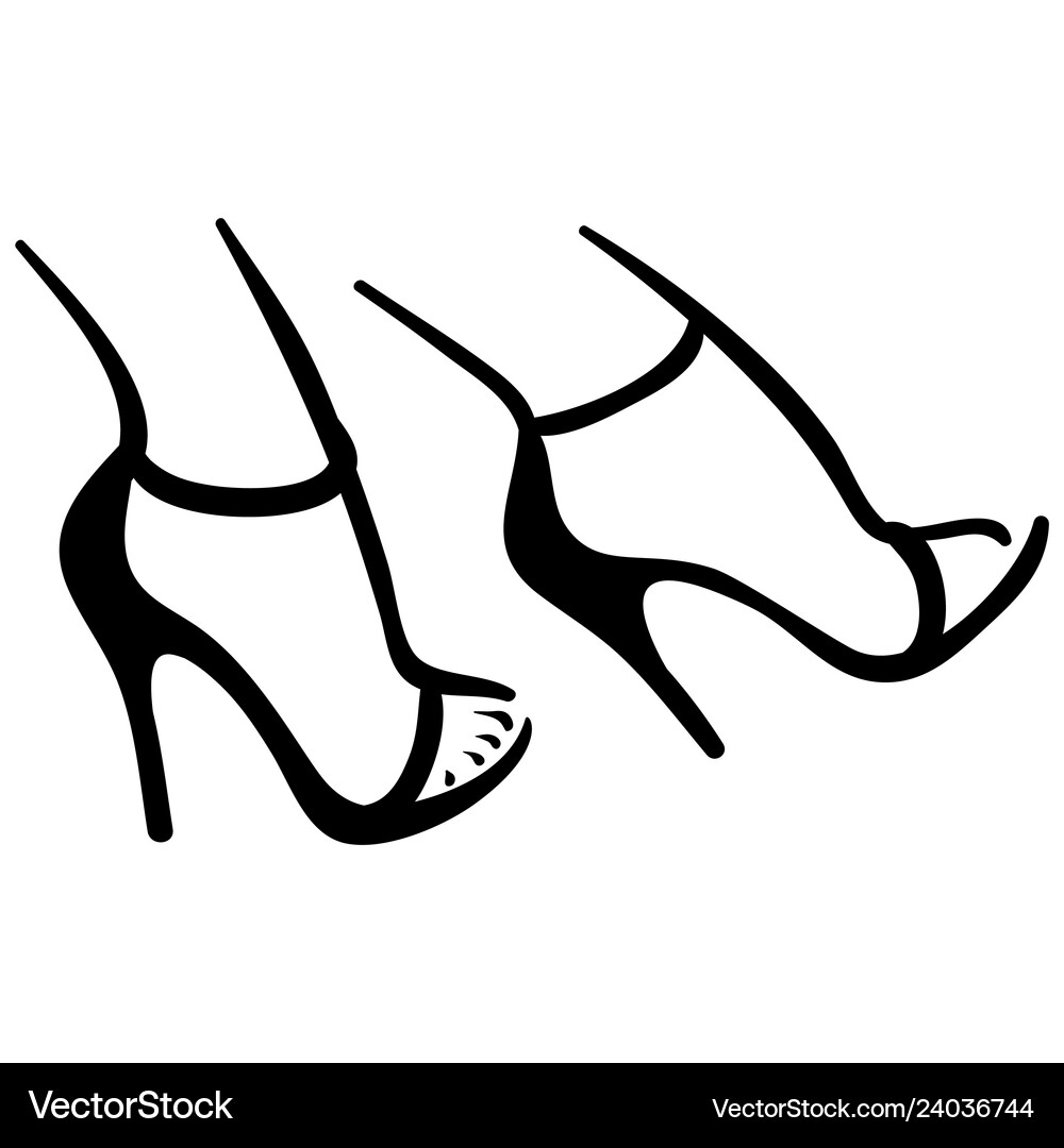 High Heels Foot Icon Royalty Free Vector Image