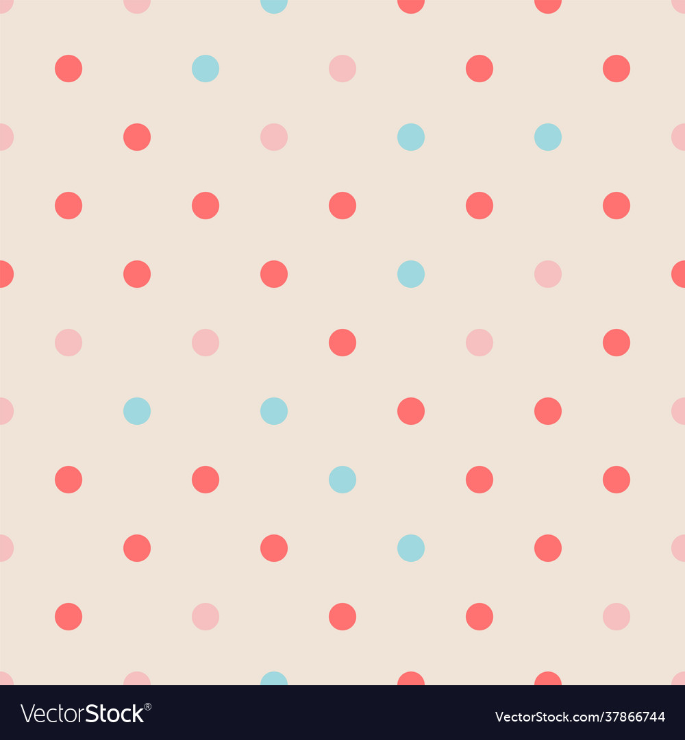 Pastel polka dots seamless pattern background Vector Image