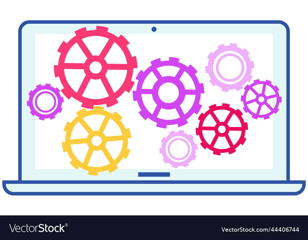 Technical support computer service concept gear Vector Image Technical support computer service concept gear Vector Image