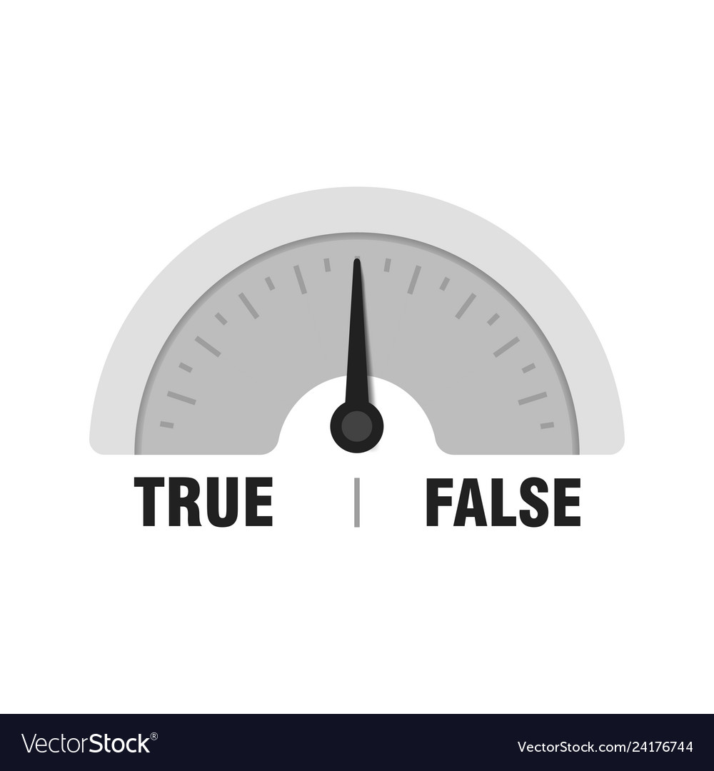 True false measuring gauge indicator meter Vector Image True false measuring gauge indicator meter Vector Image
