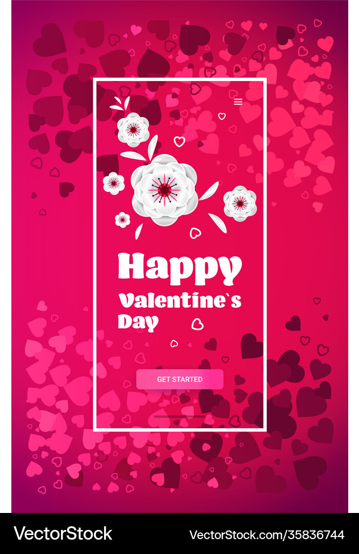 Valentines day celebration love banner flyer Vector Image