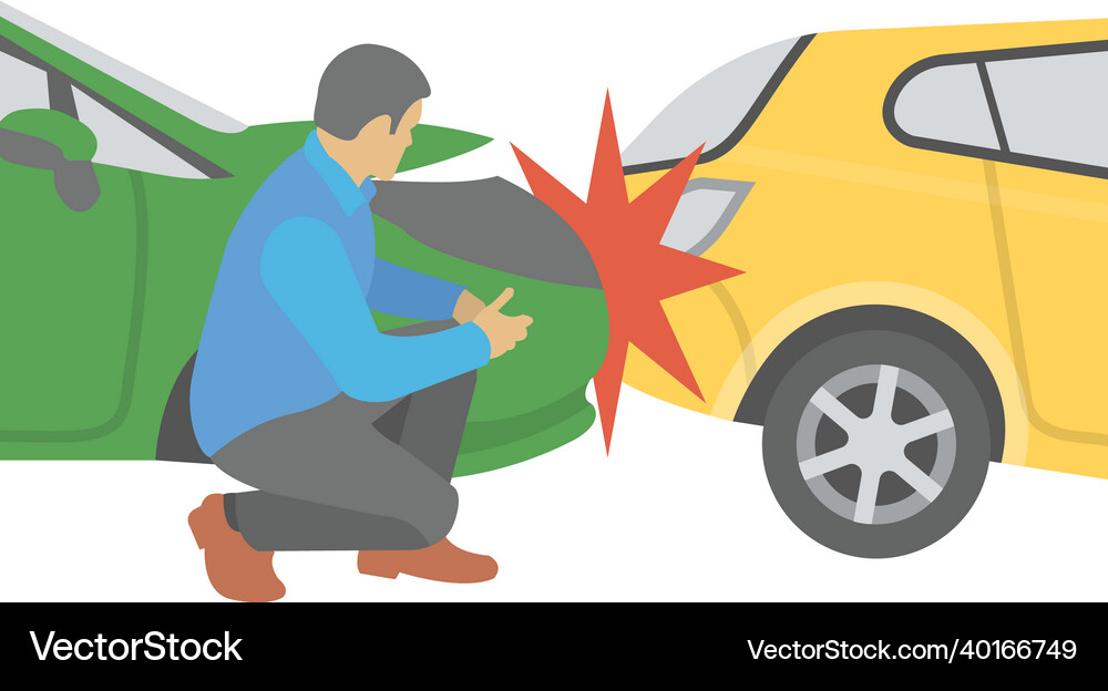 Car accident Royalty Free Vector Image - VectorStock
