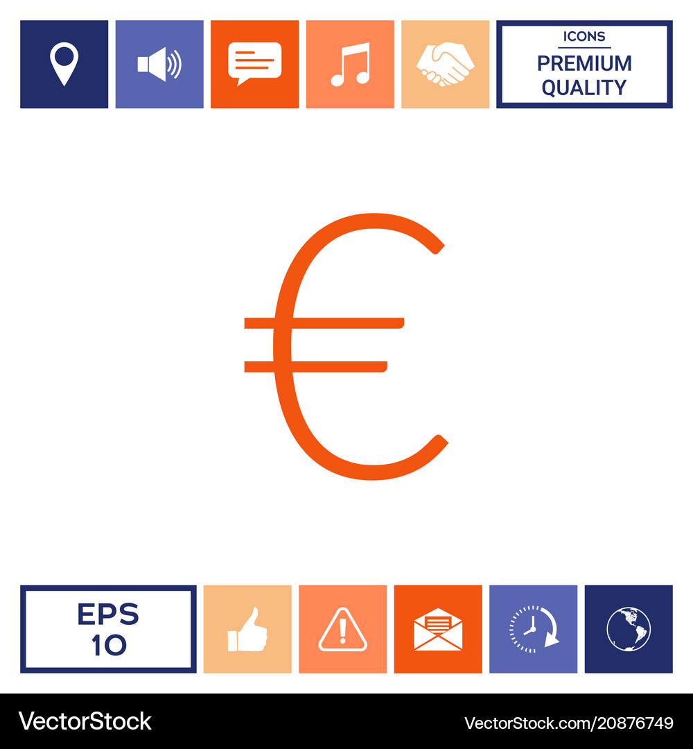 Euro symbol icon Royalty Free Vector Image - VectorStock