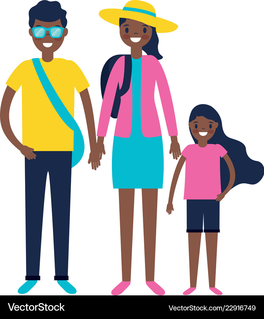 Family vacations travel Royalty Free Vector Image