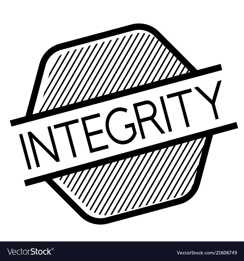 Integrity black stamp Royalty Free Vector Image