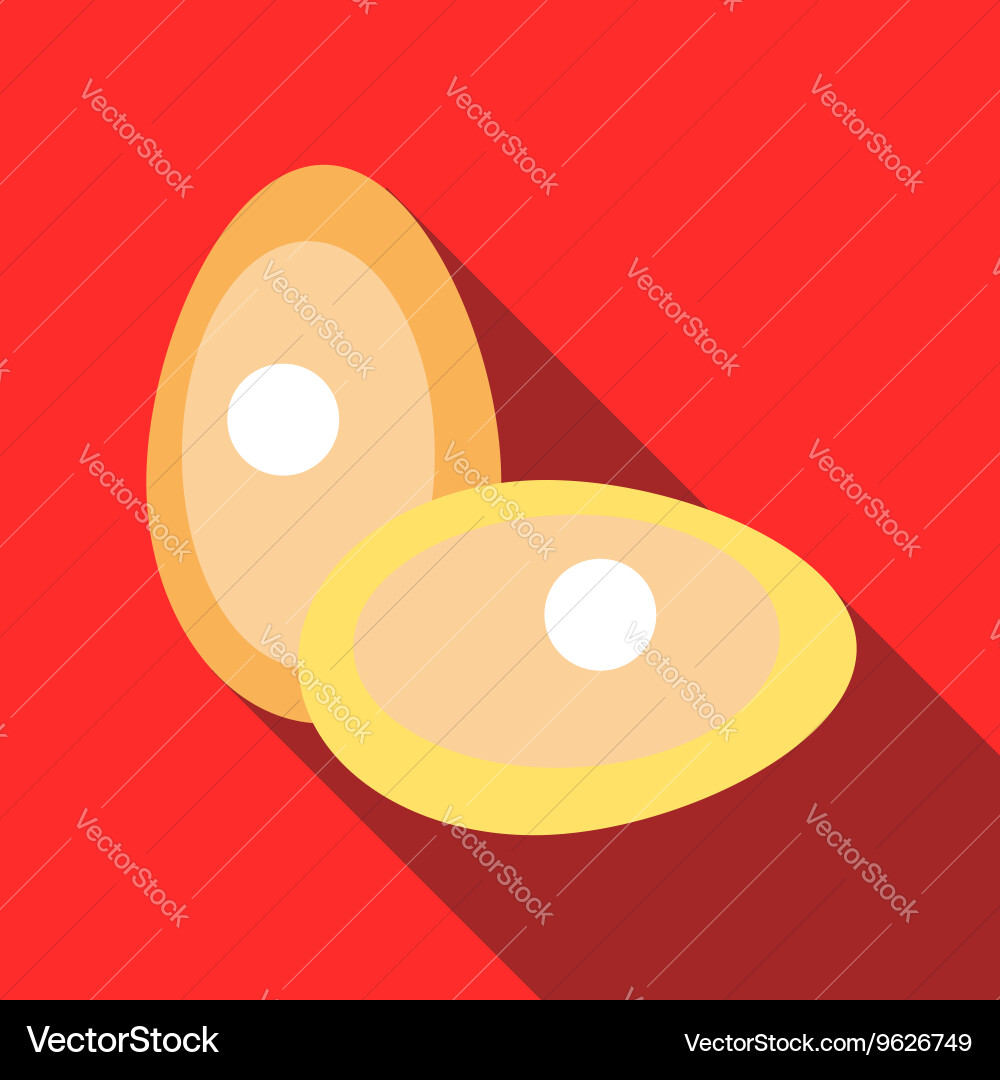 Two eggs icon in flat style Royalty Free Vector Image