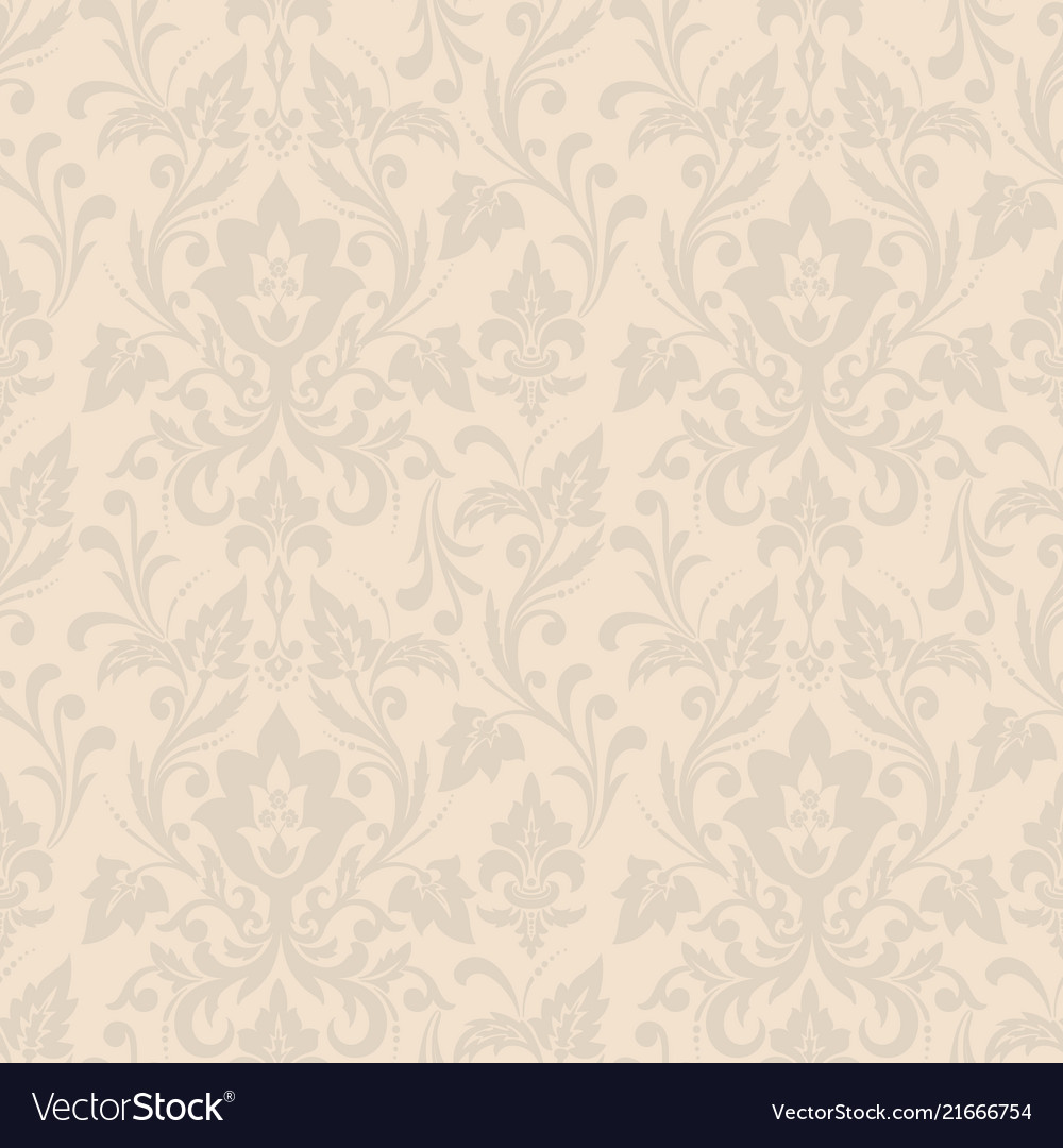 Damask seamless pattern background Royalty Free Vector Image