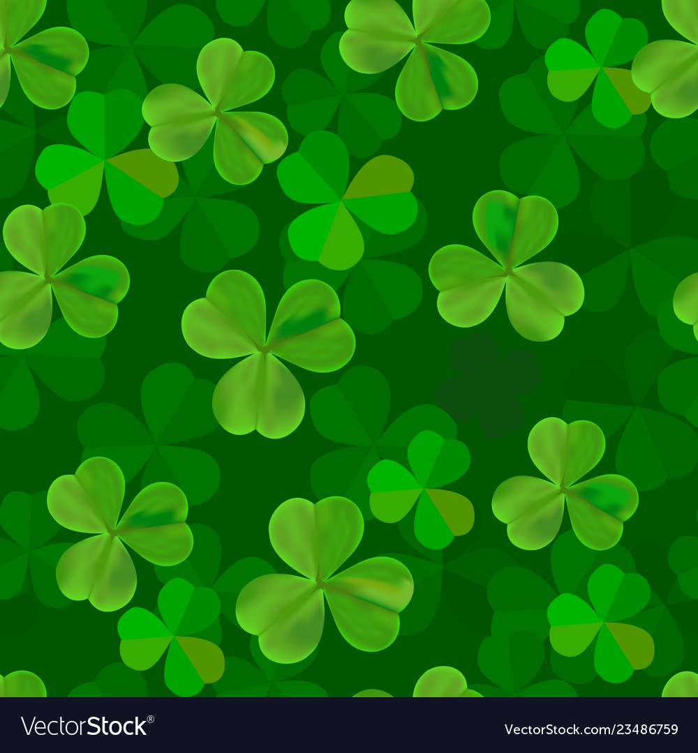 Clover seamless pattern Royalty Free Vector Image