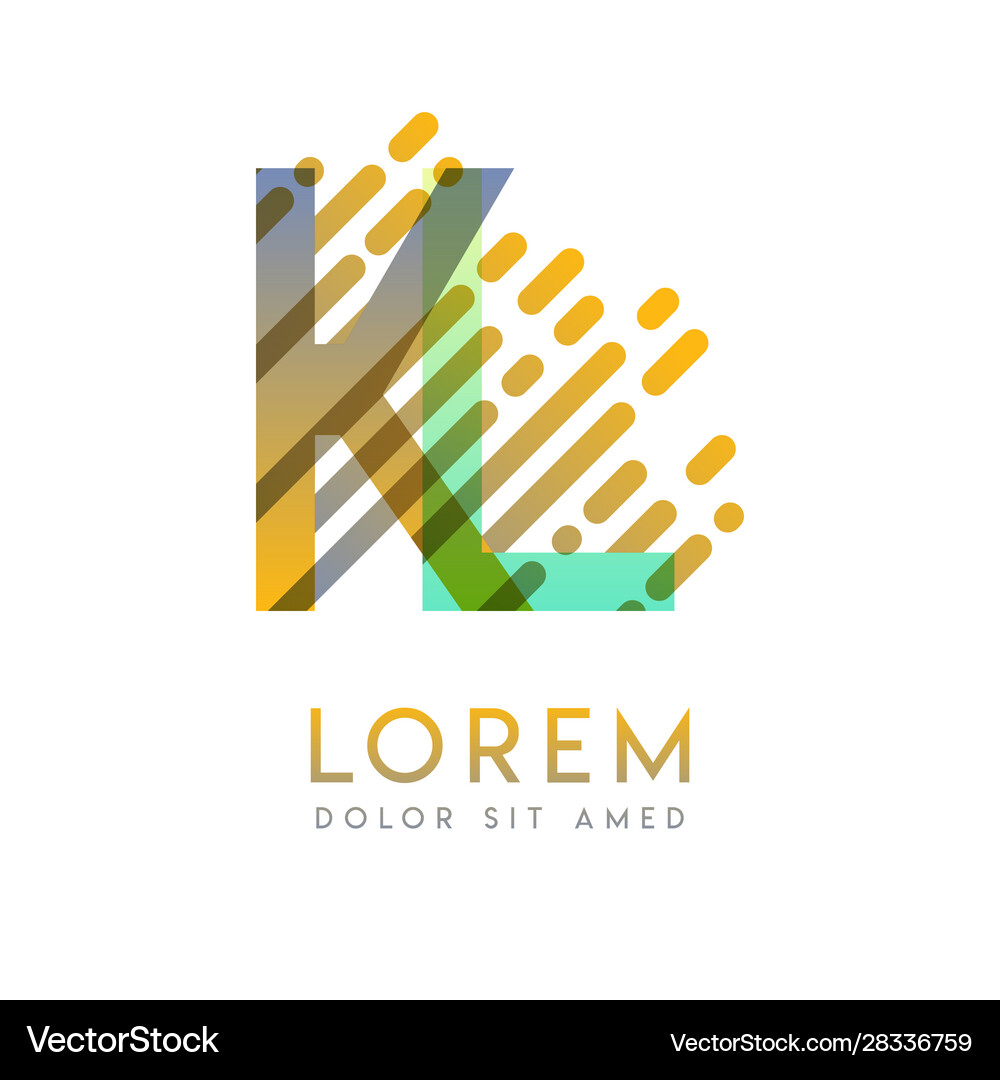 Kl logo with theme galaxy speed and style Vector Image