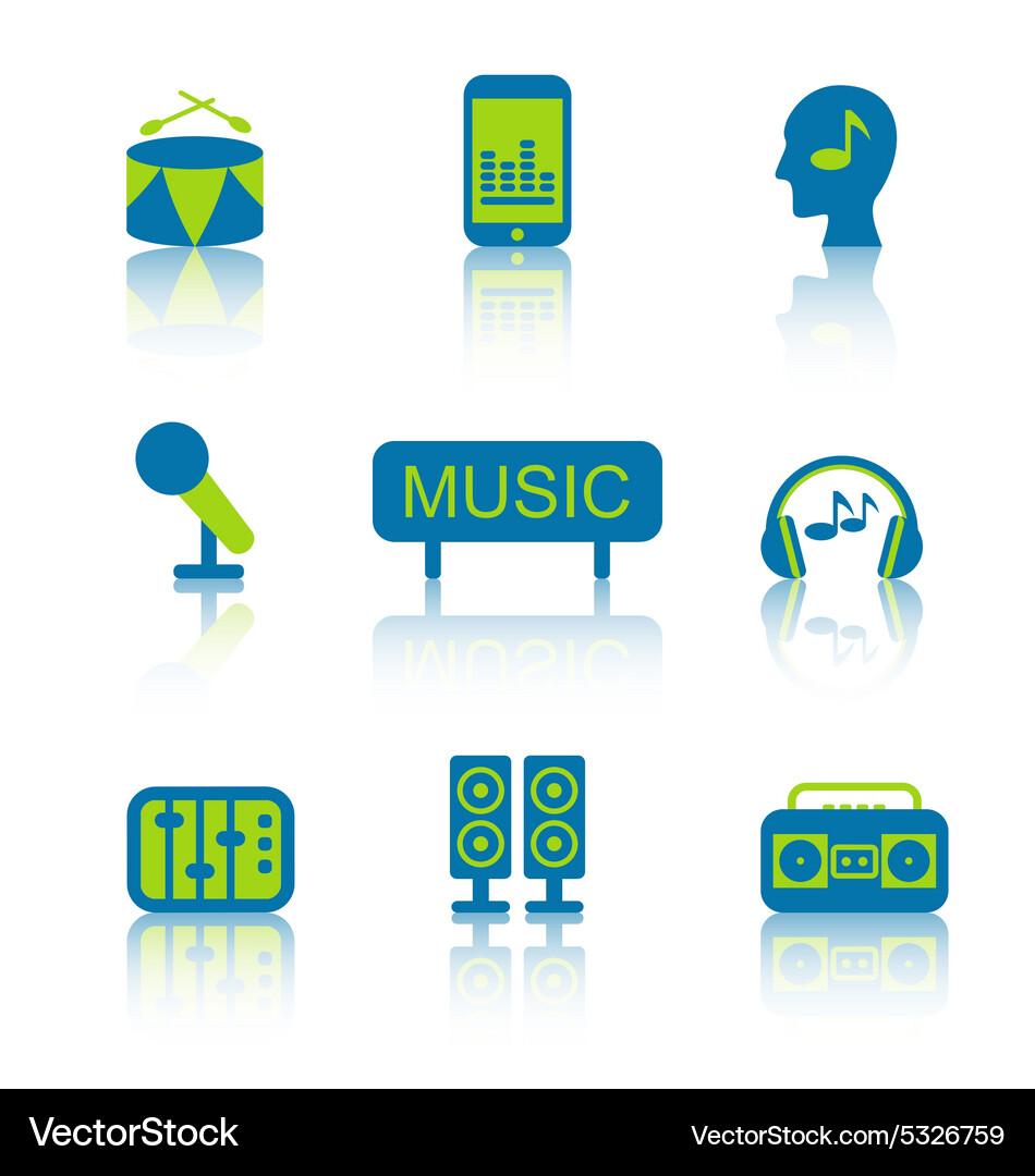 Music equipment and objects 2 Royalty Free Vector Image