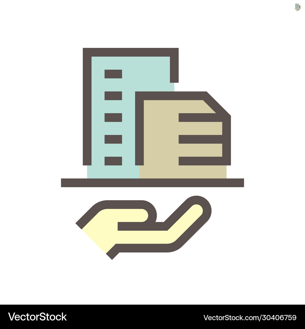 Real estate agent icon design on white Royalty Free Vector