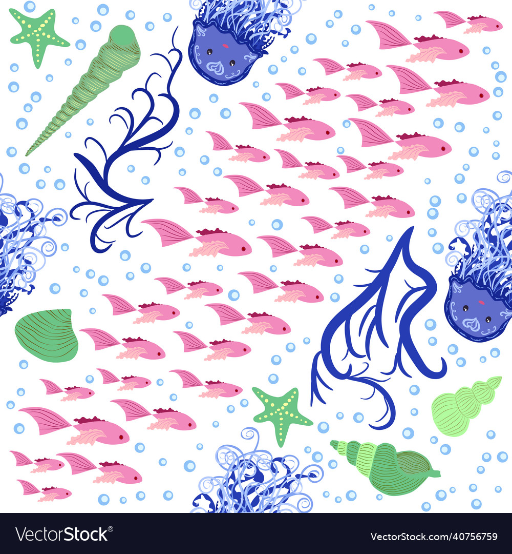 Seamless pattern with detailed transparent Vector Image