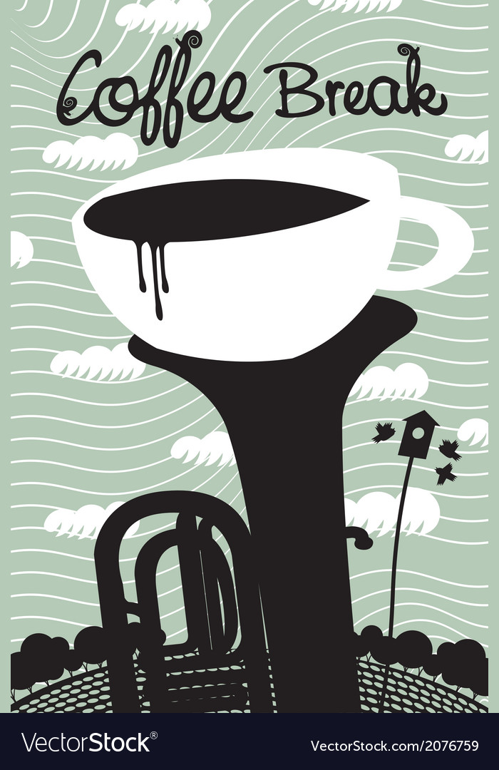 Spring coffee Royalty Free Vector Image - VectorStock