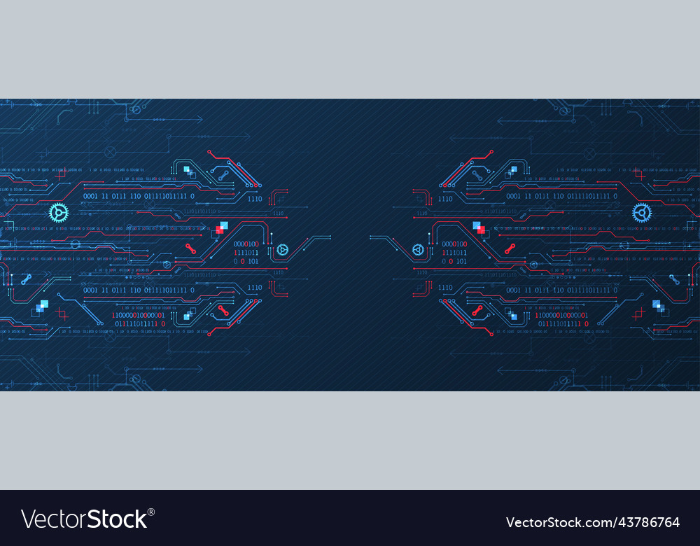 Abstract technology concept computer code Vector Image