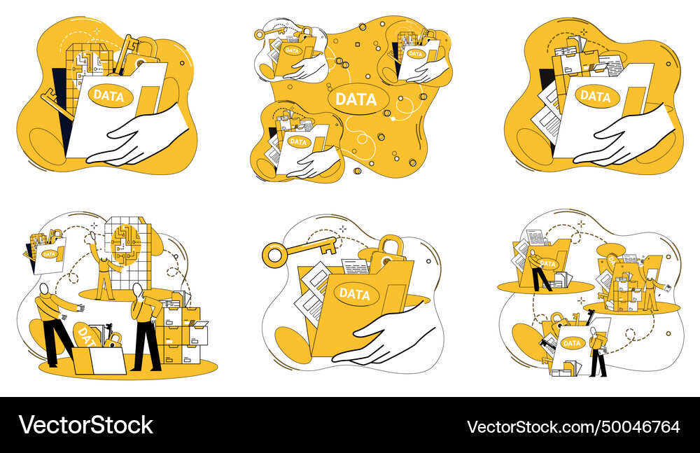 Data management charts course Royalty Free Vector Image