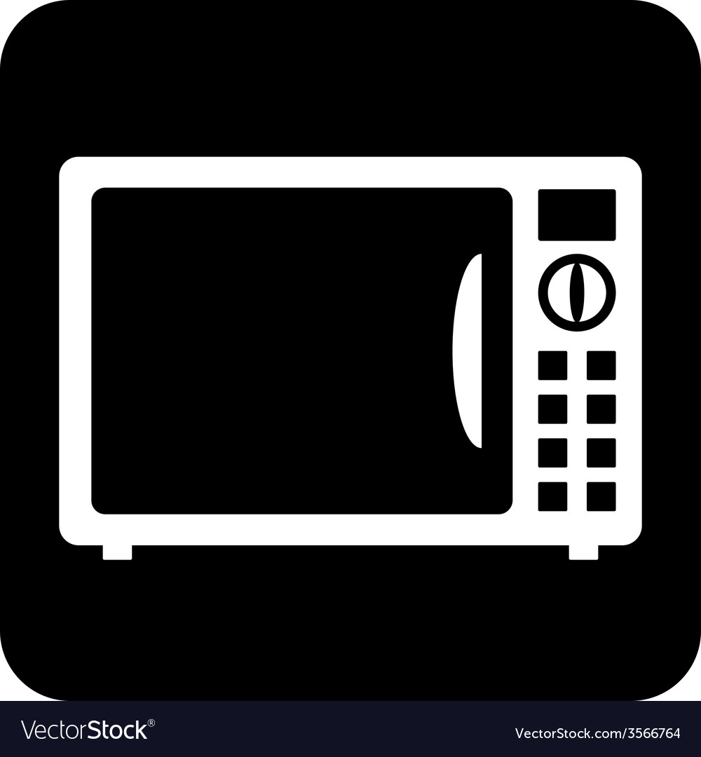Microwave button Royalty Free Vector Image - VectorStock