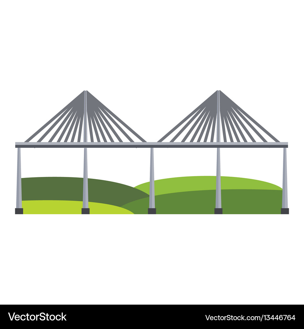 Modern bridge flat pictograph business Royalty Free Vector