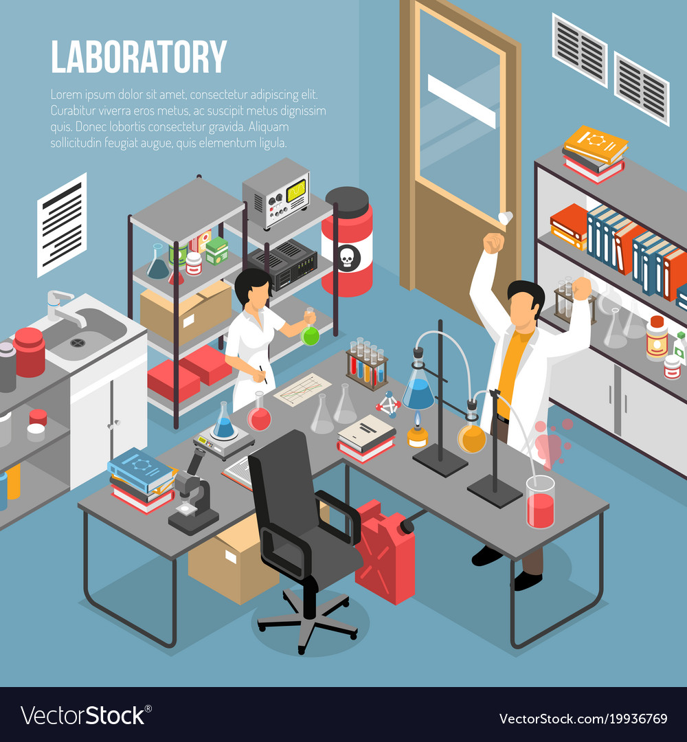 In the lab composition Royalty Free Vector Image