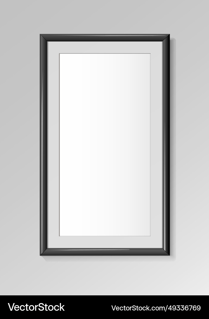 Realistic vertical frames black color posters Vector Image