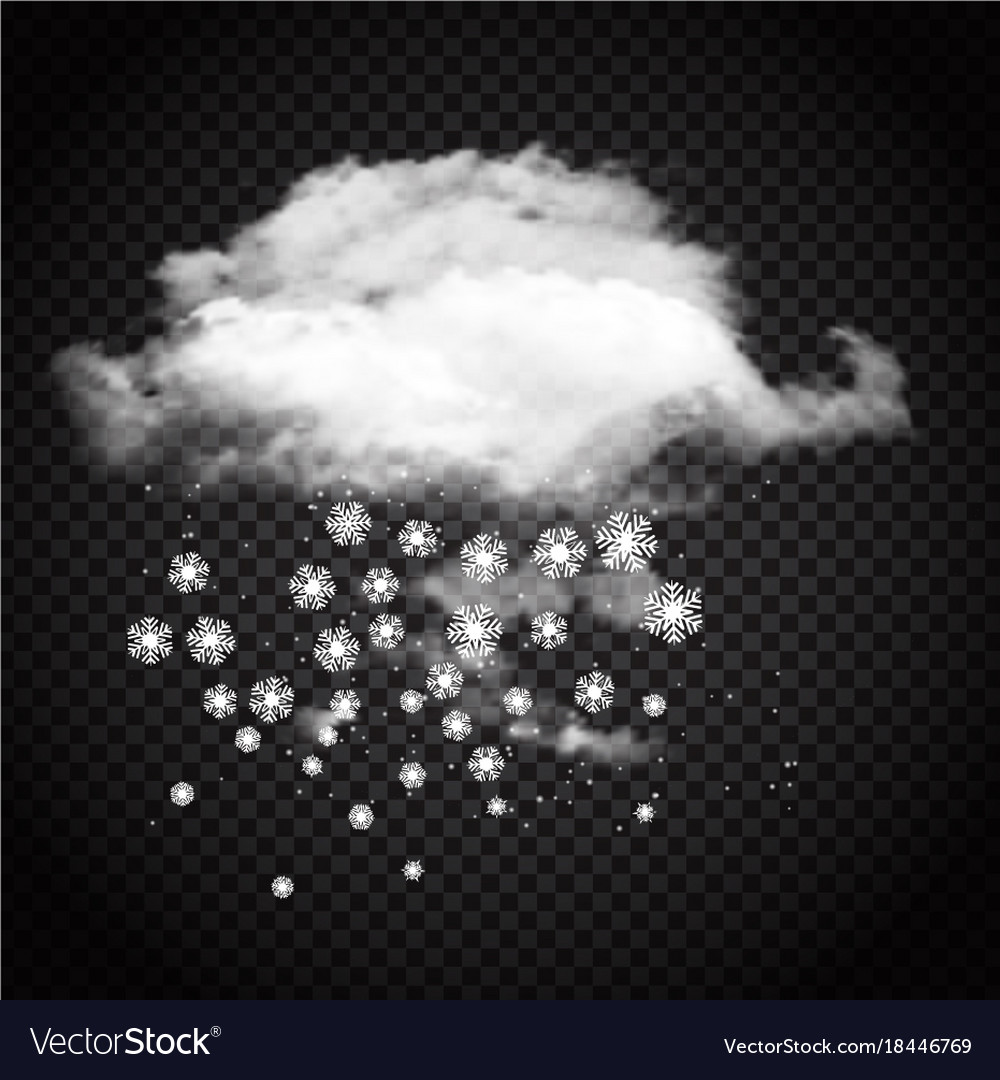 Snow cloud Royalty Free Vector Image - VectorStock