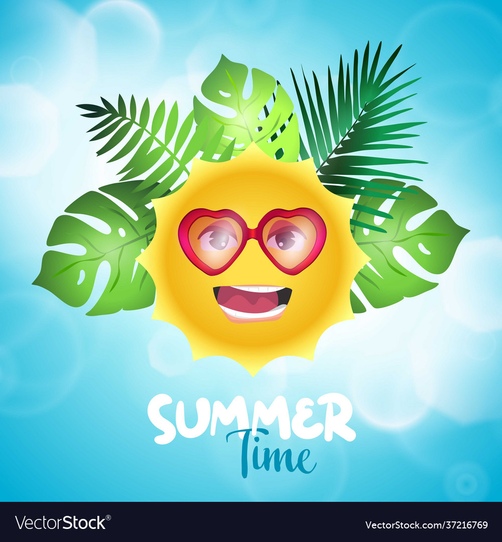 Summer time banner design Royalty Free Vector Image